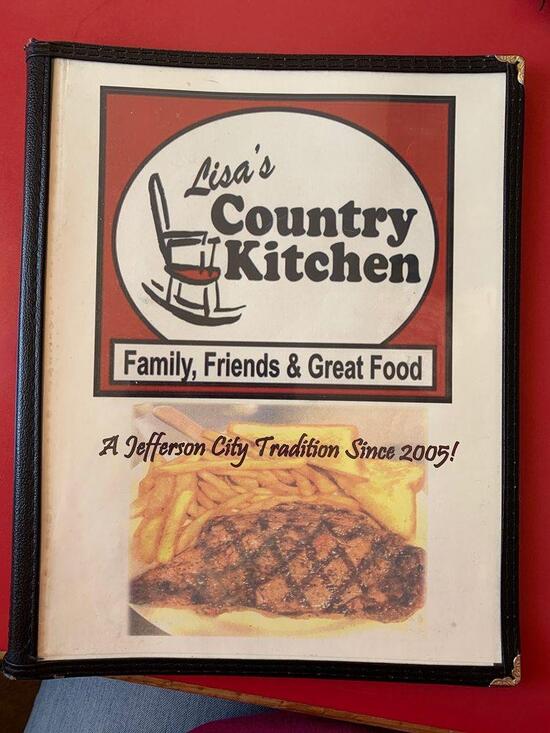 Menu at Lisa's Country Kitchen restaurant, Jefferson City