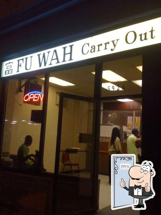 Menu at Fu Wah Carryout restaurant, Baltimore