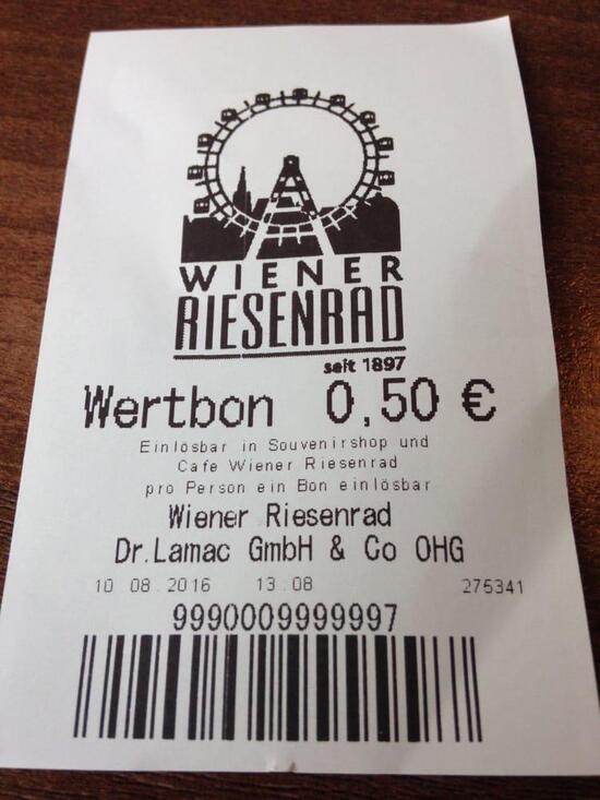 Menu at zum Riesenrad - Cafe Restaurant, Vienna, Riesenradpl. 1