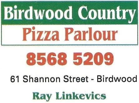 Menu at Birdwood Country Pizza Parlour pizzeria, Birdwood