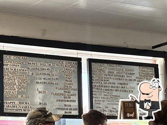 Menu at Tiger Drive-In restaurant, Greenfield, 610 SE Kent St