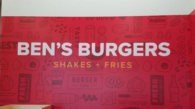 Menu at Ben's Burgers restaurant, Ankeny