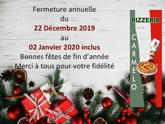 Menu au Pizzeria Carmélo, Contrexéville, 150 Rue Ernest Daudet