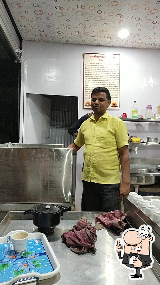 Menu at Patil tea center, India