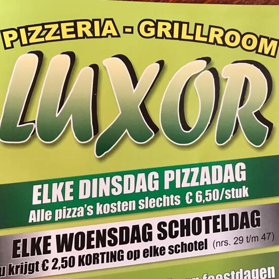 Menu at Luxor Restaurant, Winterswijk