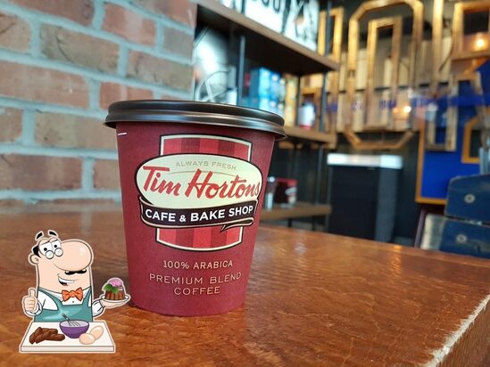 Menu at Tim Hortons cafe, Buffalo, 1 Scott St