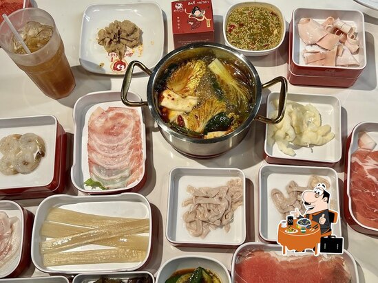 Menu at Lucky Mala Hotpot restaurant, Bangkok