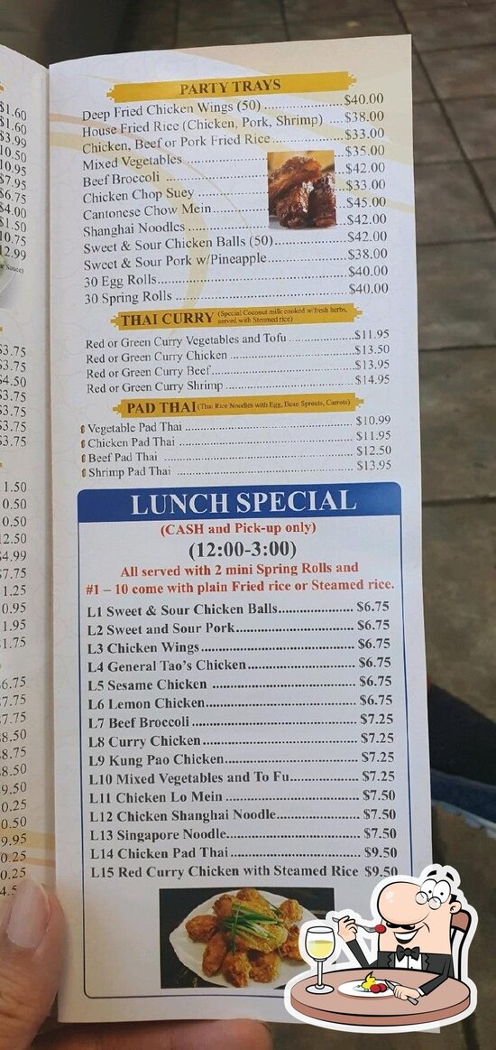 Menu at Main Garden Chinese Restaurant, Newmarket, 350 Davis Dr