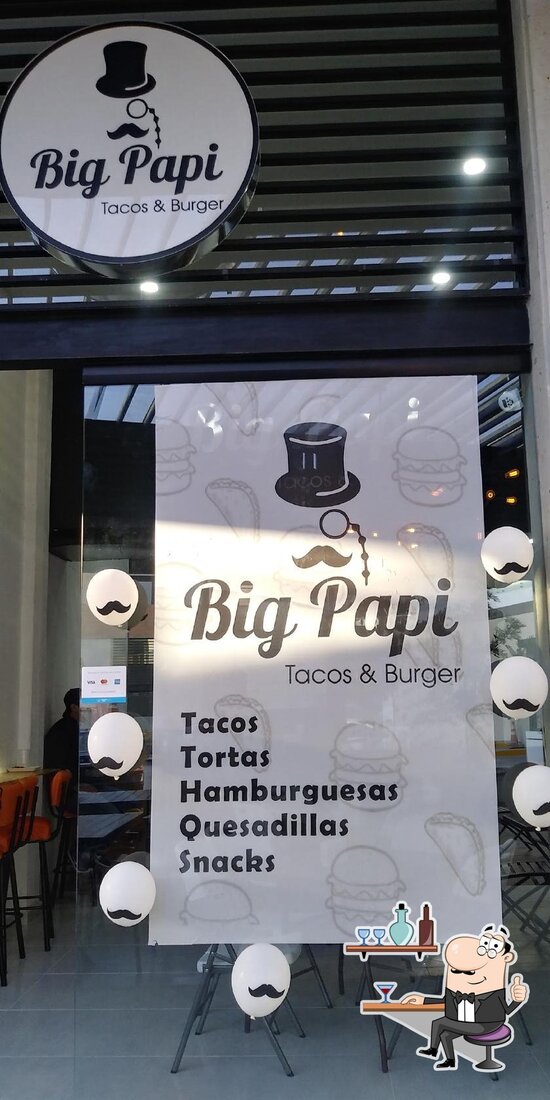 Menu at Big Papi restaurant, Aguascalientes, Asia 510-S