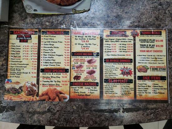Menu at Mr. BBQ Express, Minneapolis
