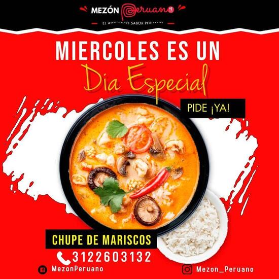 Carta del restaurante Mezón Peruano, Cartagena
