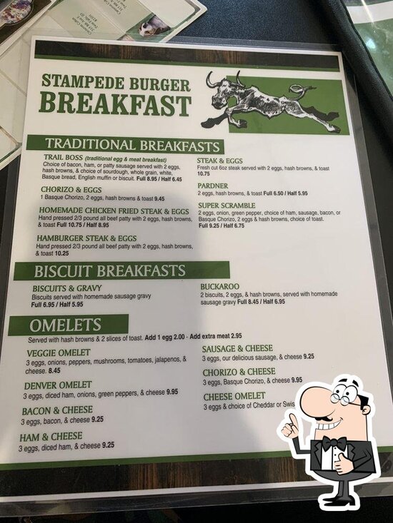 Menu at Stampede Burger restaurant, Gooding, 701 Main St
