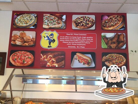 Menu at B.C. Pizza of Boyne City pizzeria, Boyne City, M-75