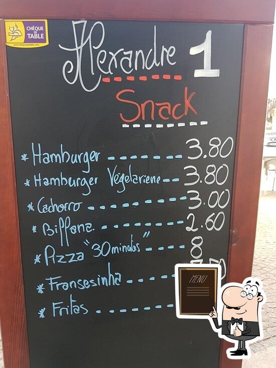 Menu at ALEXANDRE pub & bar, Viana do Castelo