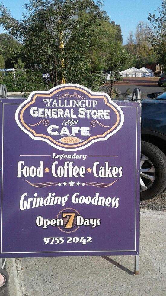 Menu at Yallingup General Store and Cafe, Yallingup