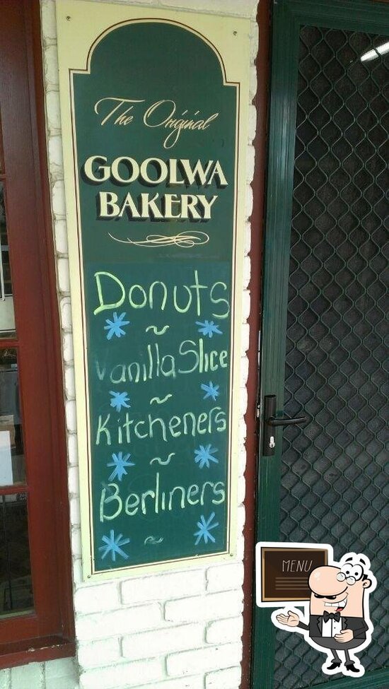 Menu at Goolwa Bakery, Goolwa