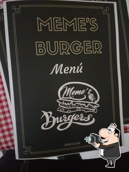 Menu at Memes Burger restaurant, Ciudad Obregón, Alcalá del Real 1936