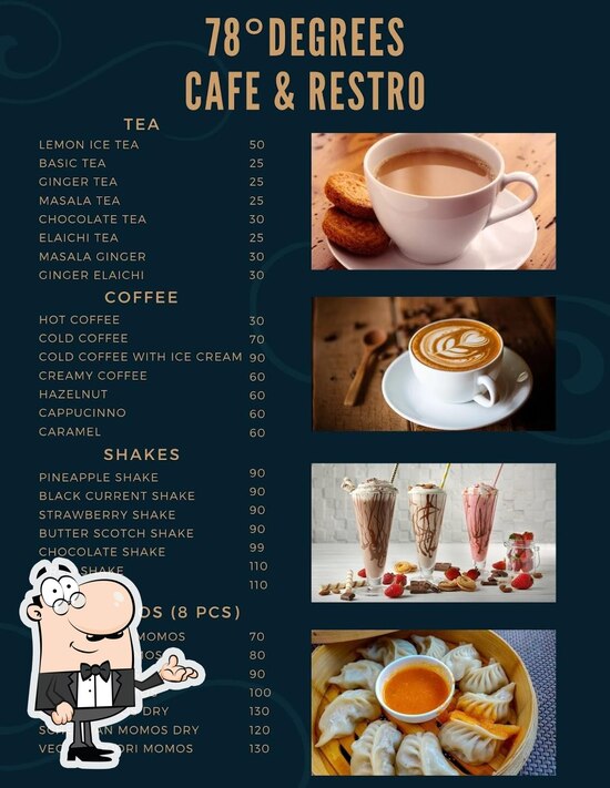Menu at 78 degree cafe & restro, Bhopal