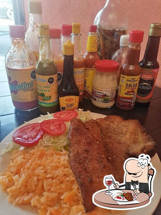 Menu at Mariscos el Remolque restaurant, Aguascalientes