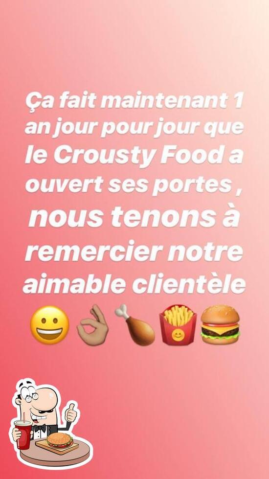 Menu at Crousty Food restaurant, Jargeau