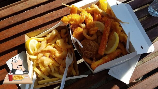 Menu at Cargo fish and chips restaurant, Kiama