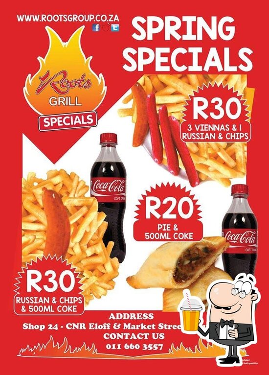Menu at Roots Grill & Restaurant, Randburg, Shop Number 103