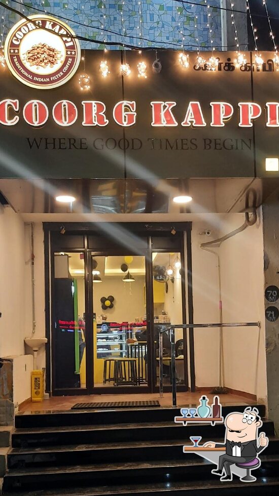 Menu at Coorg Kappi, Chennai