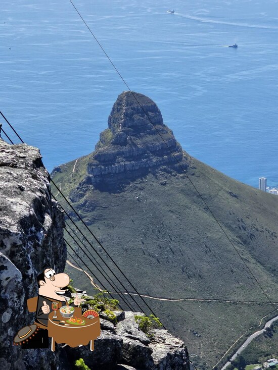 Menu at Table Mountain cafe, Cape Town, Tafelberg Rd