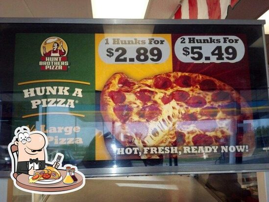 Menu at Hunt Brothers Pizza restaurant, Rhome, Illinois St