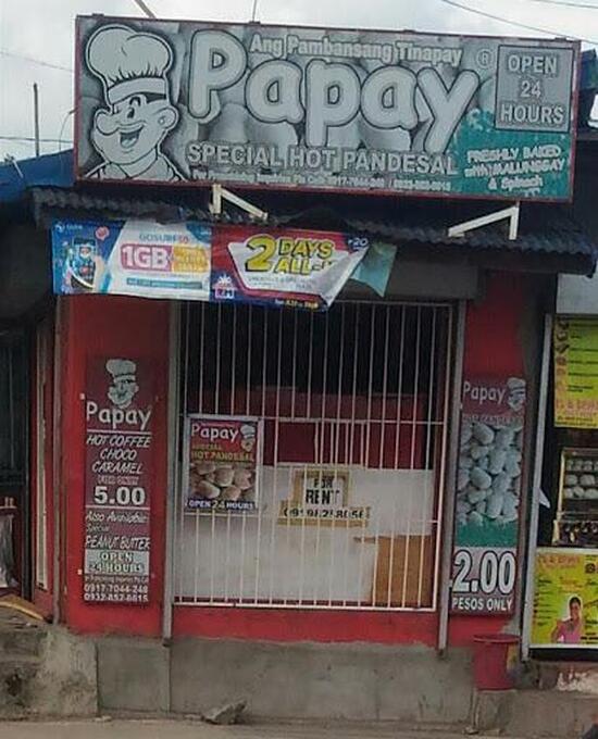 Menu at PAPAY HOT PANDESAL, Lucena
