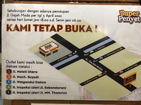 Menu at Super Penyet restaurant, Semarang, Jl. Gajahmada No.87