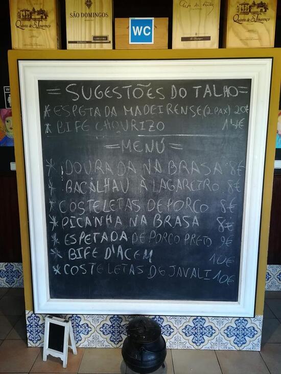 Menu em Restaurante Pitada De Sal, Cantanhede