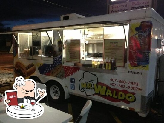Menu at Mr Waldo fast food, Orlando, International Dr