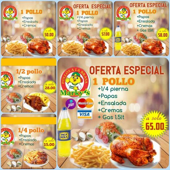 Menu at POLLERIA MARKY'S restaurant, Sunampe