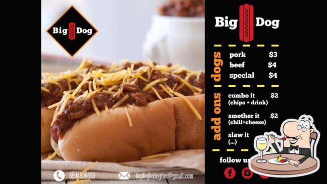 Menu at Big Dog restaurant, Lexington