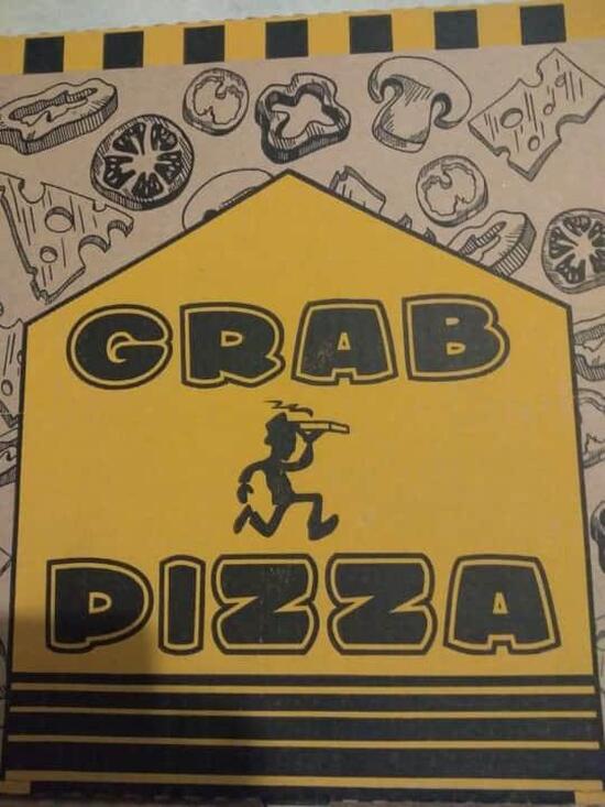 Menu at grab pizza cafe, Pasig