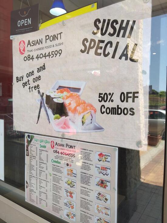 Menu at Asian Point Ferndale restaurant, Randburg