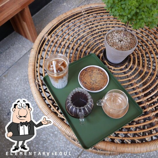 Menu at Elementary coffee cafe, Seoul