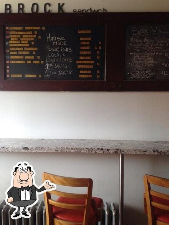 Menu at Brock Sandwich restaurant, Toronto