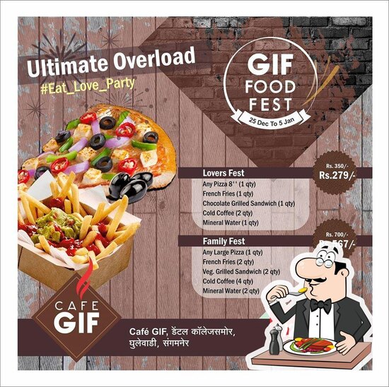 Menu at Cafe GIF, Ghulewadi