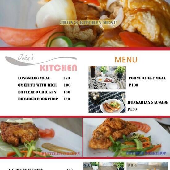 Menu at Jhons kitchen, Cebu City