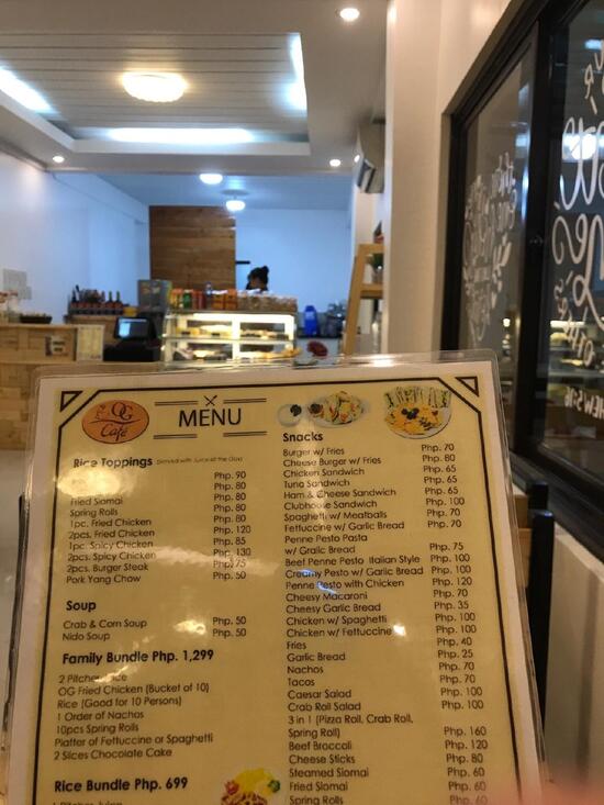 Menu at OG Cafe Bocaue, Bocaue