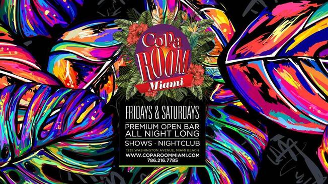 Carta de Copa Room Show & Nightclub, Miami Beach