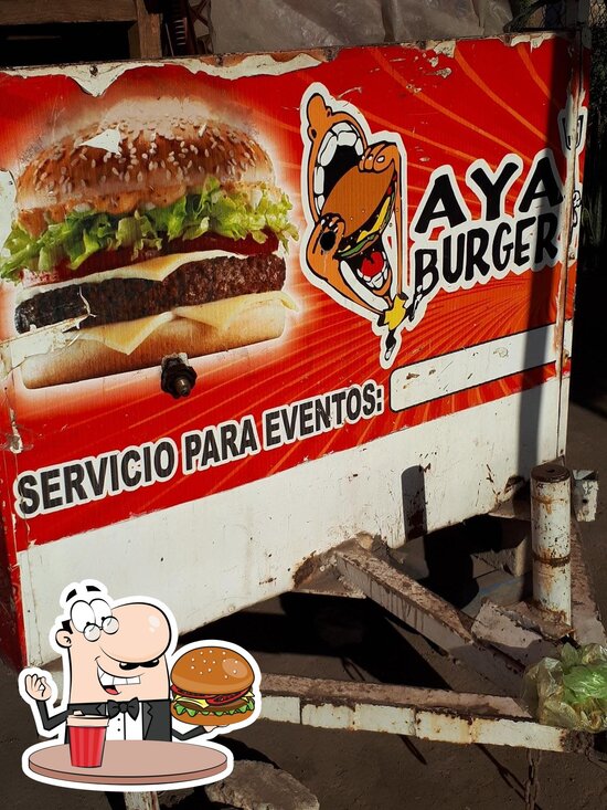 Menu at Aya Burger restaurant, Culiacán