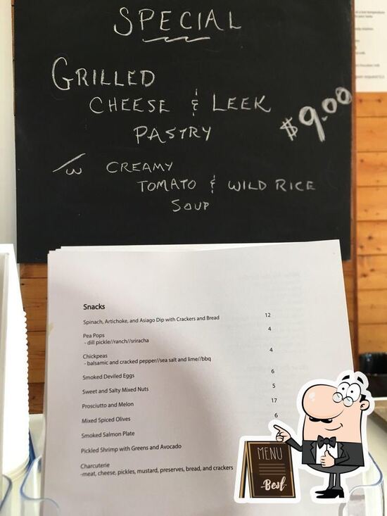 Menu at Oda Coffee and Wine Bar, Manitou Beach
