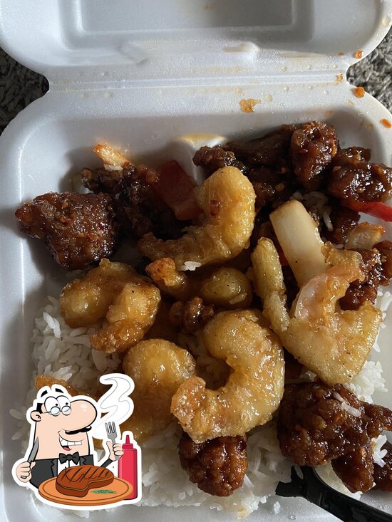 Menu at Panda Express fast food, Dallas, Montfort Dr