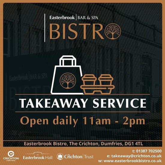 Menu at Easterbrook Bistro, Bar & Spa, Dumfries, The Crichton