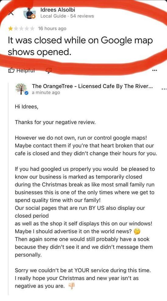 Menu at The OrangeTree - Licensed Cafe By The River, Maitland