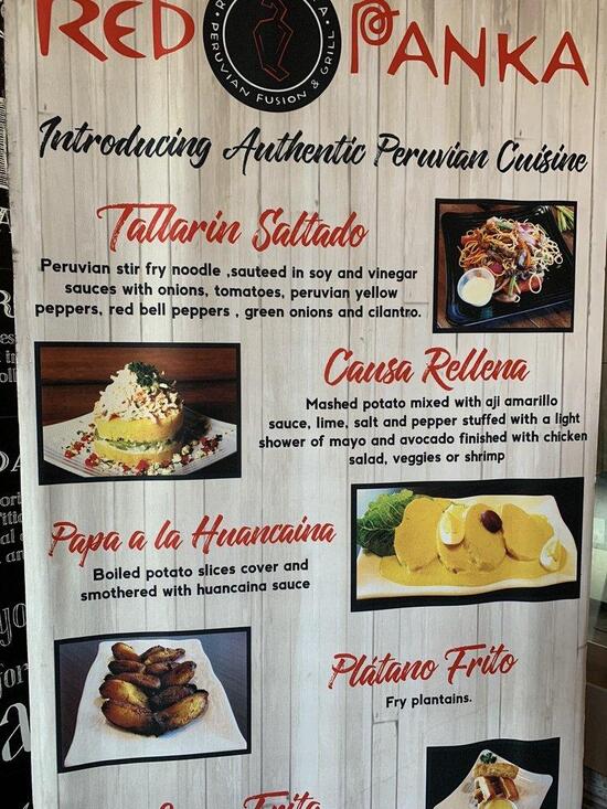 Menu at Red Panka restaurant, Redlands, W Redlands Blvd B