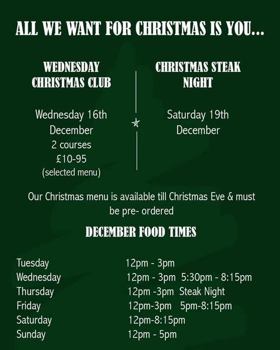 Menu at The Barley Mow, Saint Neots